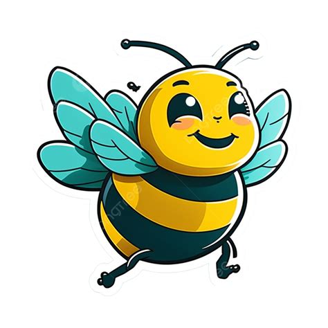 Gambar Kartun Lebah Berjalan Bahagia Lebah Senang Kartun PNG