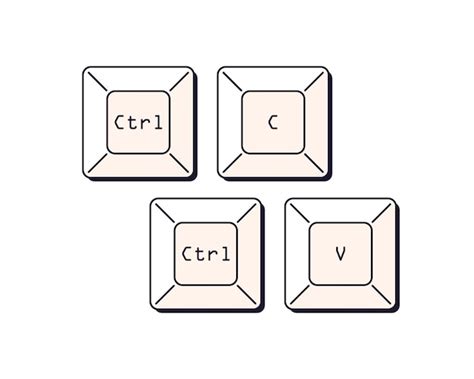 Premium Vector Ctrl C And V Keyboard Buttons Control Keys Shortcut