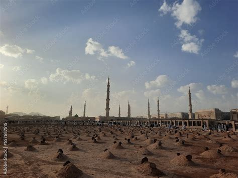 Graves In The Historic Jannat Al Baqi Cemetery Near Masjid Al Nabawi