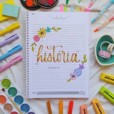 Como fazer uma decoração de caderno simples e criativa Artesanato