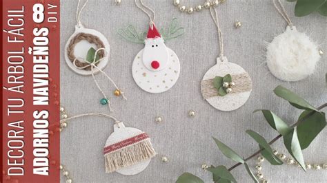 8 IDEAS PARA DECORAR EL ÁRBOL DE NAVIDAD ADORNOS NAVIDEÑOS FÁCIL Y