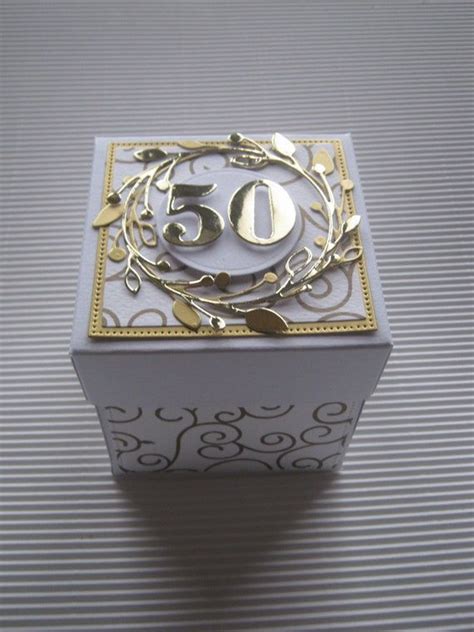 Explosionsbox Zur Goldenen Hochzeit Etsy De Geldgeschenk Goldene
