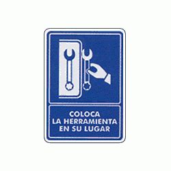 Coloca la herramienta en su lugar A36 Señalamiento de aviso