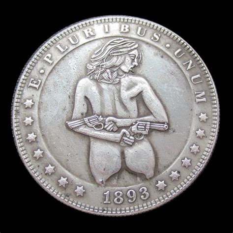 Hobo Coins Carved Naked Woman 1893 Back With Different Mintmark CC S O
