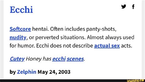 Ecchi Softcore Hentai Often Includes Panty Shots Nudity Or Perverted Situations Almost