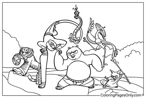 Kung Fu Panda 4 Coloring Page Free Printable Coloring Pages