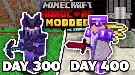 I Survived 400 Days In MODDED HARDCORE Minecraft YouTube