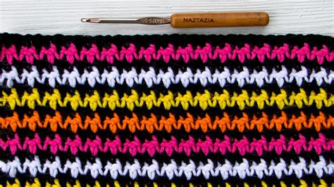 HOW To CROCHET Houndstooth Stitch Pattern How To Change Colors In