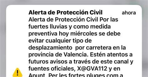 Tienes activadas en el móvil las alertas de Protección Civil Así