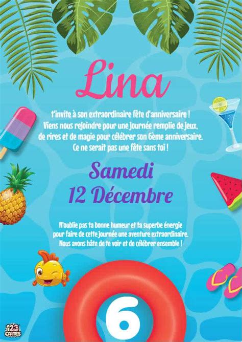 Ans Invitation Anniversaire Imprimer Gratuite