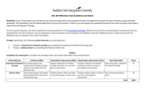 Solution Acc Milestone Two Guidelines And Rubric Studypool