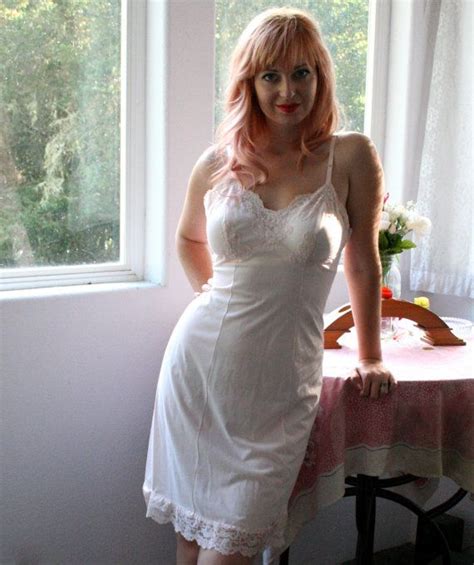 Vintage 50s Slip Pink Nylon And Chiffon And Cotton By Daintyrascal Lingerie Vintage Classic