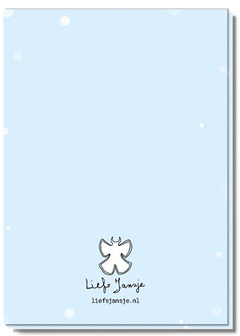 Kerstkaart Sneeuw Engeltje Liefs Jansje Grappige Kerstkaarten