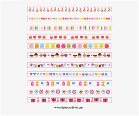 Free Cute Printable Washi Tape Planner Stickers By Sticker For