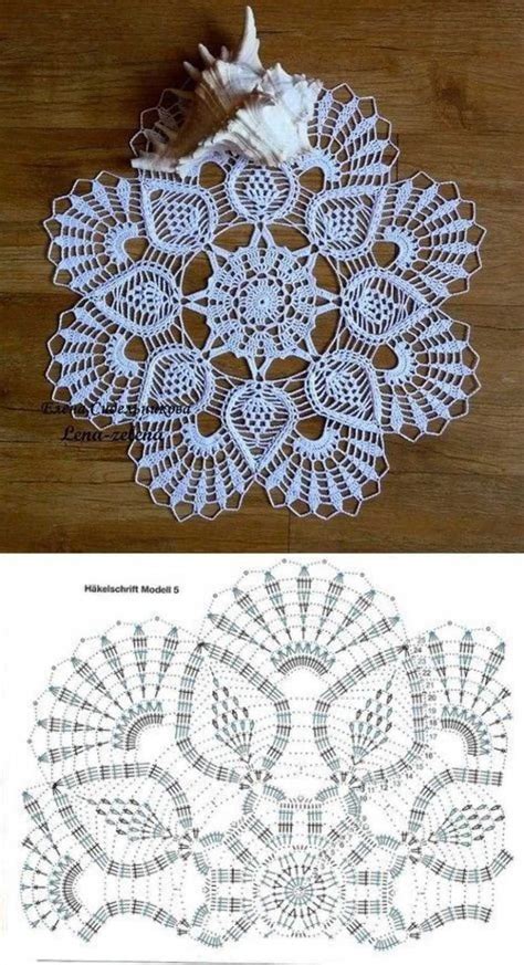 Crocheterapia Ponto abacaxi em crochê e gráficos De Frente Para O