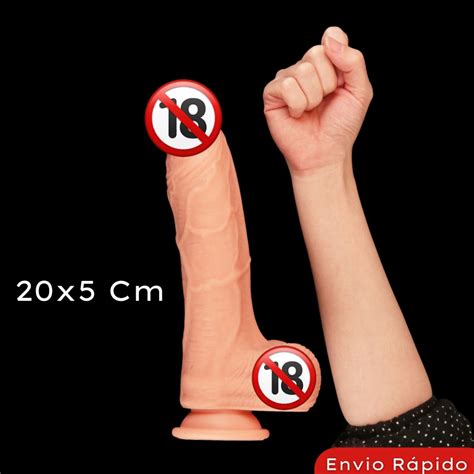 Pênis Realístico 20 Cm Grosso Consolo Dildo Grande Ventosa Sexshop