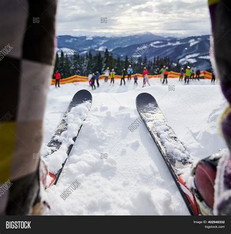 Close Man On Skis Image Photo Free Trial Bigstock