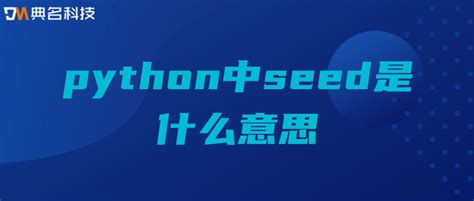 python中seed是什么意思 技术服务 重庆典名科技