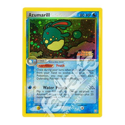 001 109 Azumarill Rara Reverse Foil Stamp ENG MINT Federicstore