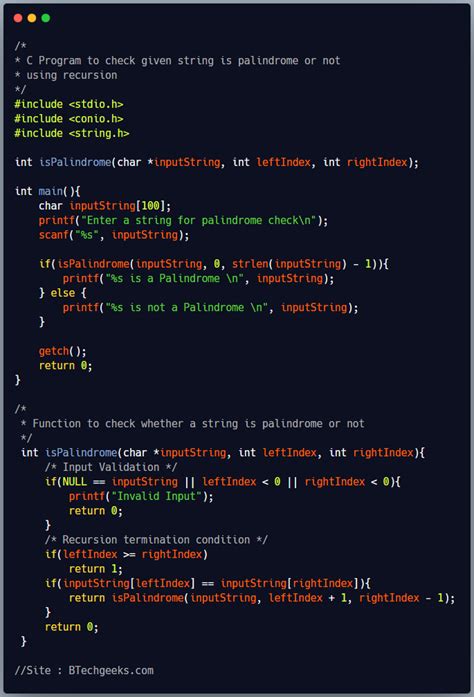 How To Check If A String Is A Palindrome In Java Using Recursion C