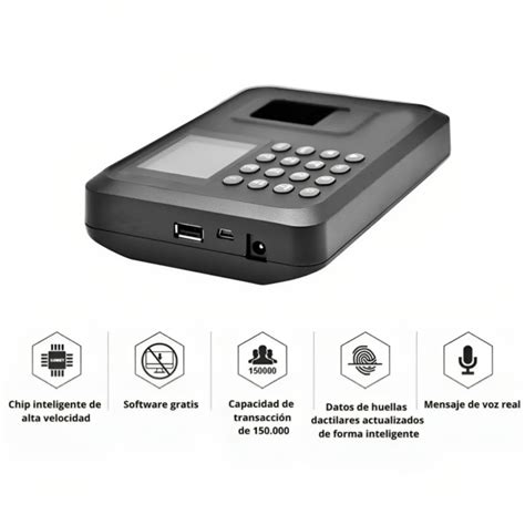 Ripley RELOJ CONTROL ASISTENCIA HUELLA DIGITAL BIOMÉTRICO SXC 08049