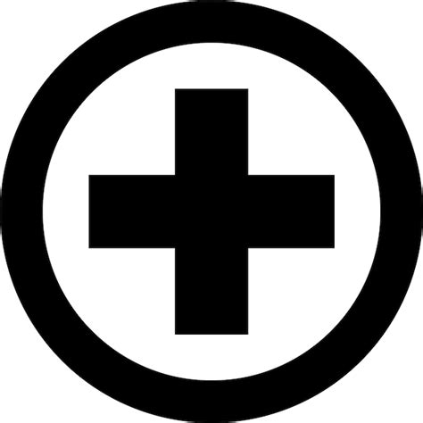 Silueta del icono del símbolo de la cruz médica en la ilustración