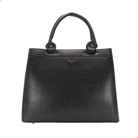 Bolsa Santa Lolla Tote Preta Alça Dupla Transversal Parcelamento sem
