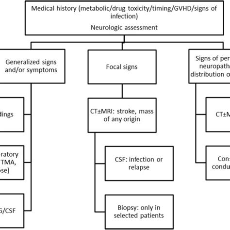 diagnostic algorithm for patients presenting with neurological adverse