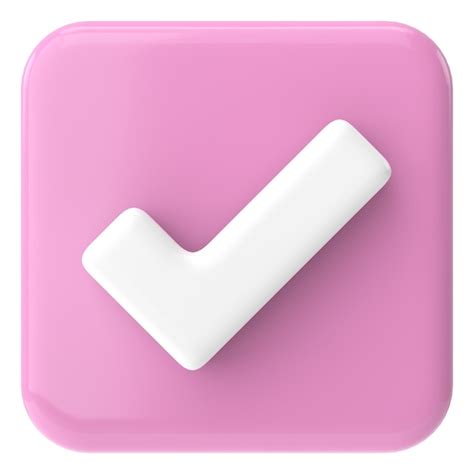 Icono de casilla de verificación lista de verificación 3d ilustración