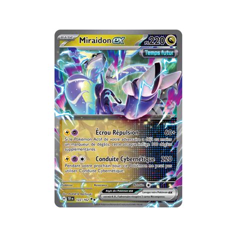 Miraidon ex Pv 220 122 162 Carte Double Rare Écarlate et Violet