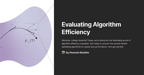 evaluating algorithm efficiency