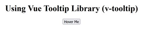 how to create tooltip with vue js geeksforgeeks