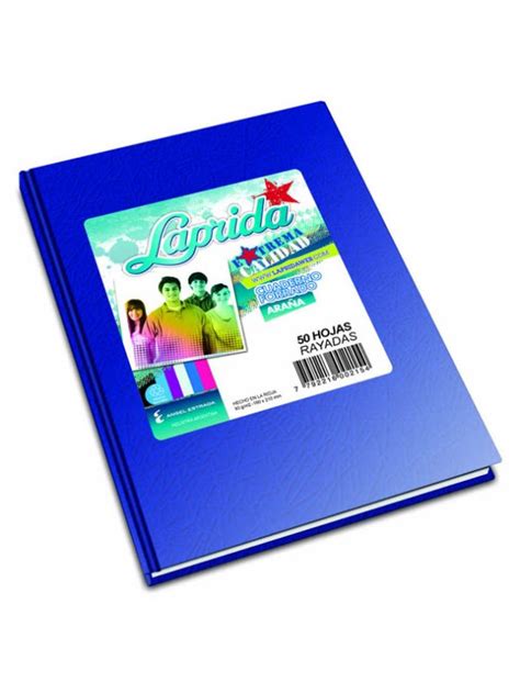 Cuaderno Tapa Dura Forrado Laprida X Hojas Azul Rayado