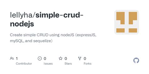Github Lellyha Simple Crud Nodejs Create Simple Crud Using Nodejs