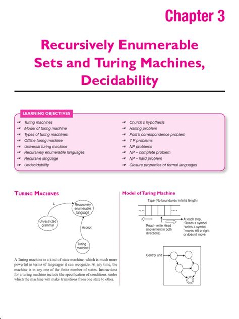 recursively enumerable sets and turing machines decidability pdf computational complexity