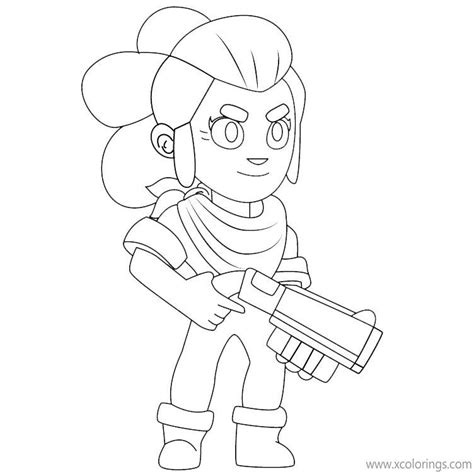 How To Draw Brawl Stars Shelly Coloring Pages Xcolorings