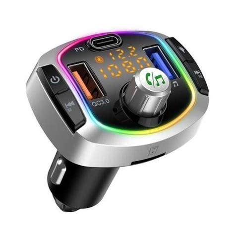 Transmetteur FM Bluetooth Kit Main Libre Voiture Bluetooth Avec
