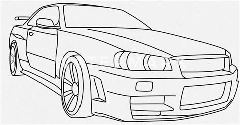 Desenho De Nissan Skyline R34 Para Colorir Desenhos Para Colorir E
