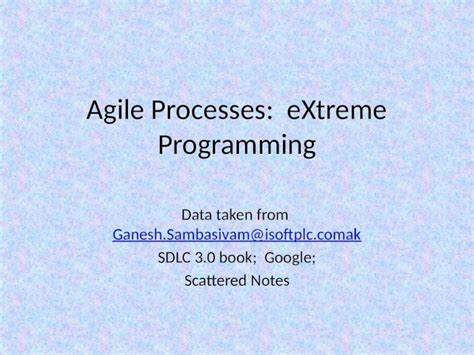 pptx agile processes extreme programming dokumen tips