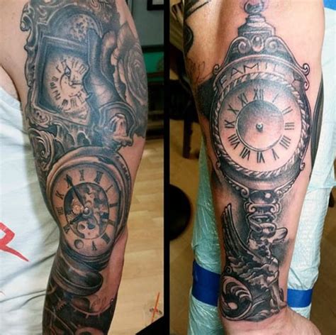80 Clock Tattoo Designs For Men Timeless Ink Ideas