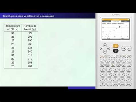 Statistiques à deux variables avec une calculatrice Numworks YouTube