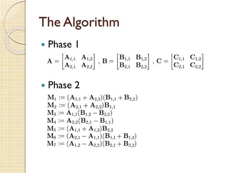 ppt strassen matrix multiplication algorithm powerpoint presentation id 2666512