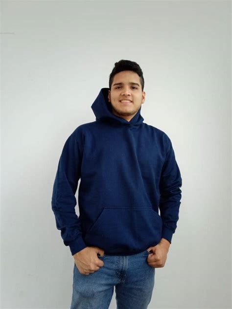 POLERA CAPUCHA AZUL ACERO POLOS BALTICA