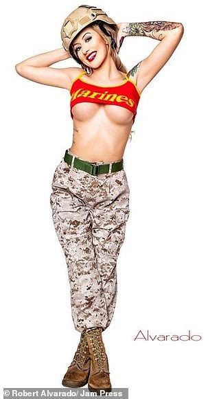 Us Marine Poses For A Very Racy Shoot Inspired By Wwii Pin Up Posters Daily Mail Online