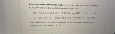 solved exercise 1 more sets with quantifiers prove that for