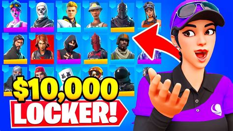 My 10 000 Fortnite Locker Tour YouTube