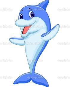 Delfín saltando feliz Ilustración de stock 5755644 Pinteres