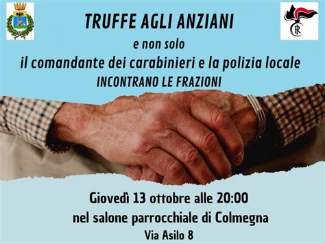 Prevenzione Delle Truffe Agli Anziani A Colmegna Un Incontro Con