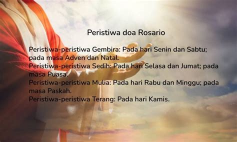 Susunan Doa Rosario Katolik Lengkap Dengan Ujud Doa