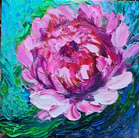 Peony Painting Watercolor Original Art Floral Wall Art Flowers Painting